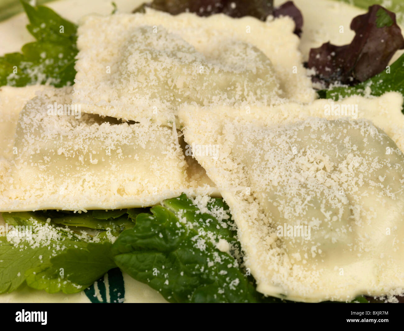 Ricotta and Spinach Ravioli Pasta Stock Photo - Alamy