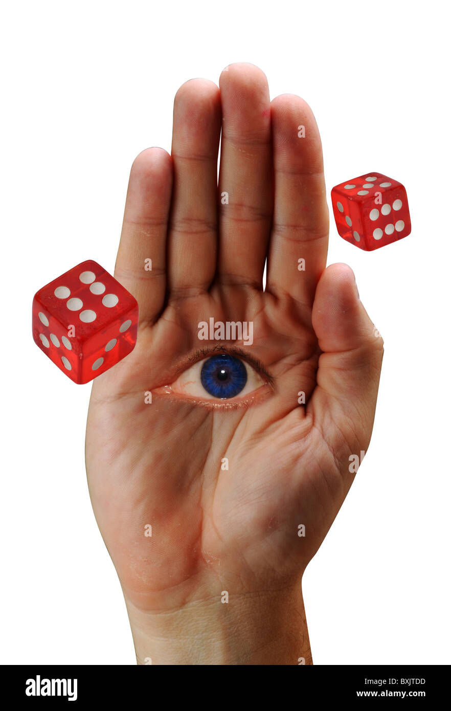 Throwing dice with vision Stock Photo - Alamy