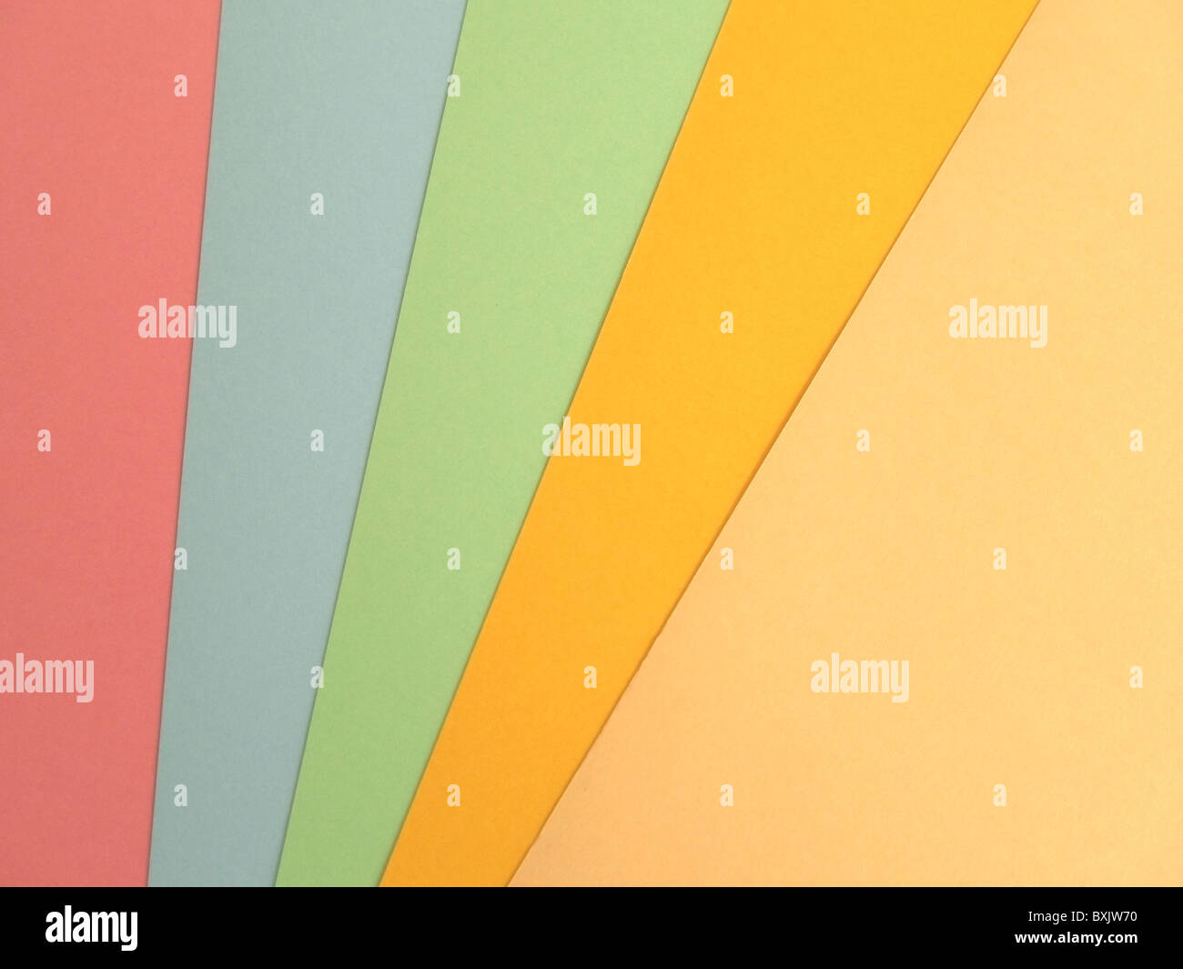 Five Sheets of Coloured Card/Paper Stock Photo - Alamy