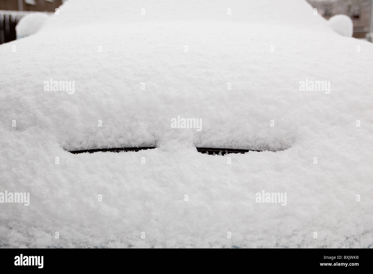 Snow Covered car after winter blizzard. Montrose Scotland Stock Photo ...