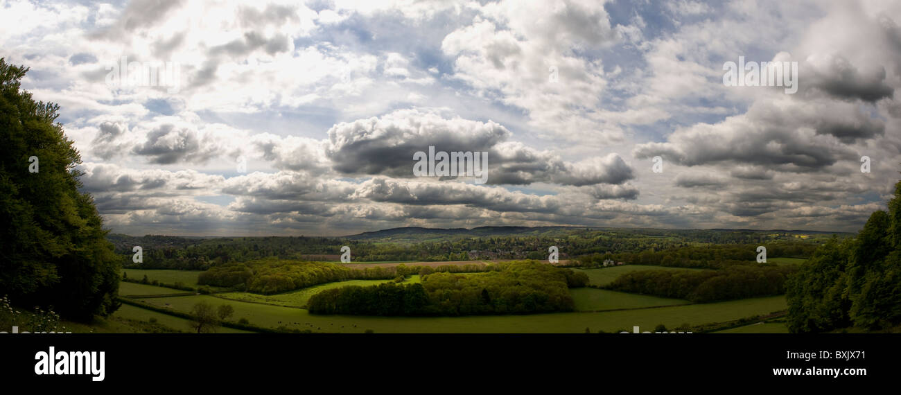 A busy sky over the English countryside Stock Photo - Alamy