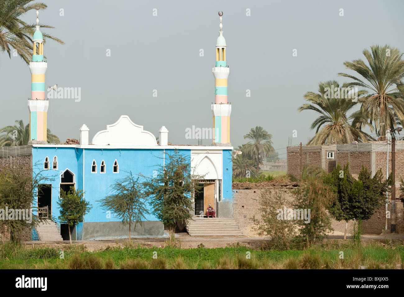 Blue mosque in Countryside scenic, Cairo, Egypt Stock Photo - Alamy