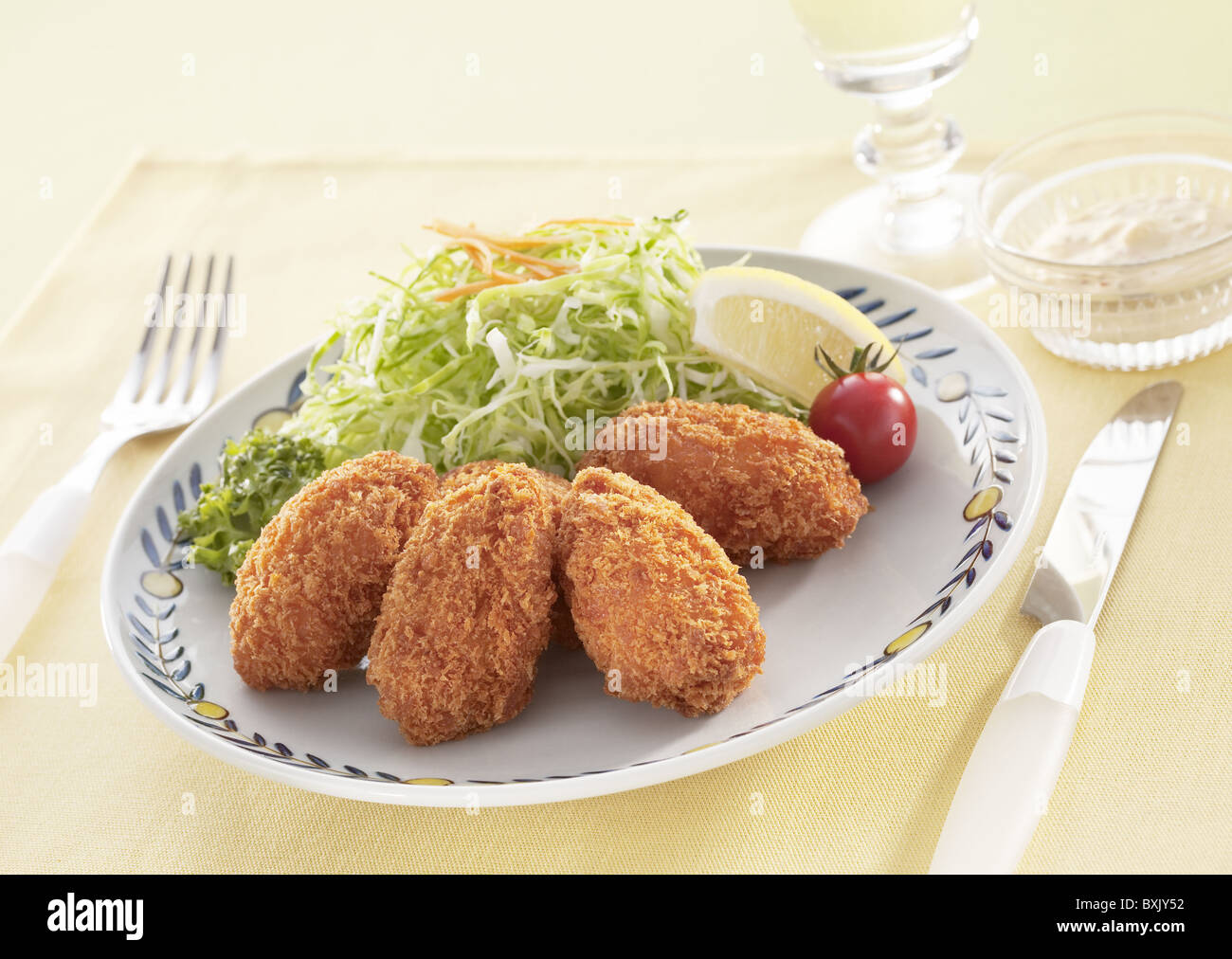 Deep fried oyster Stock Photo - Alamy