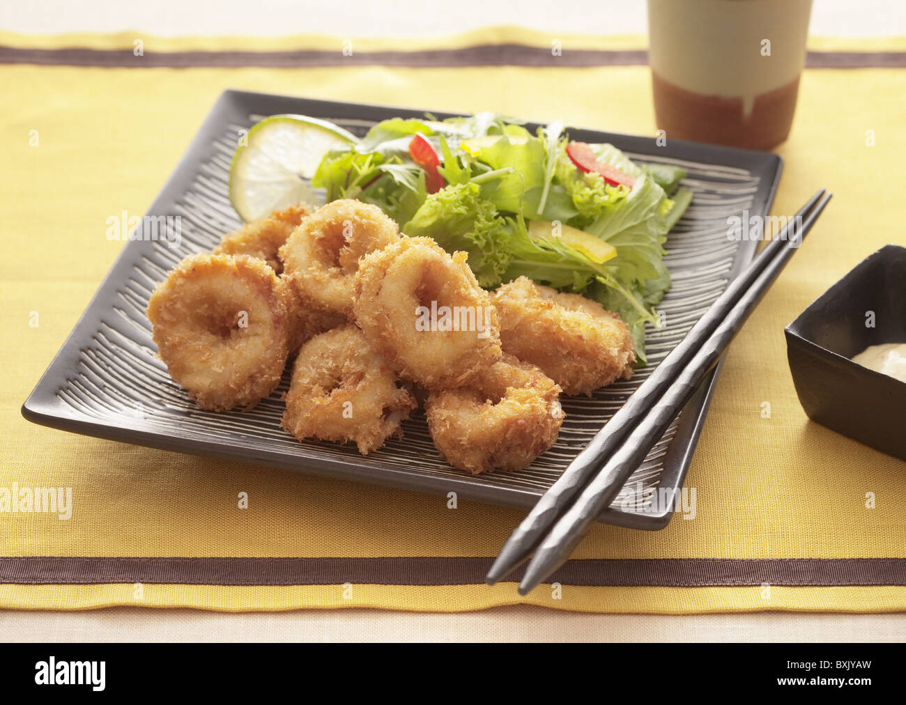 Deep fried squid Stock Photo - Alamy