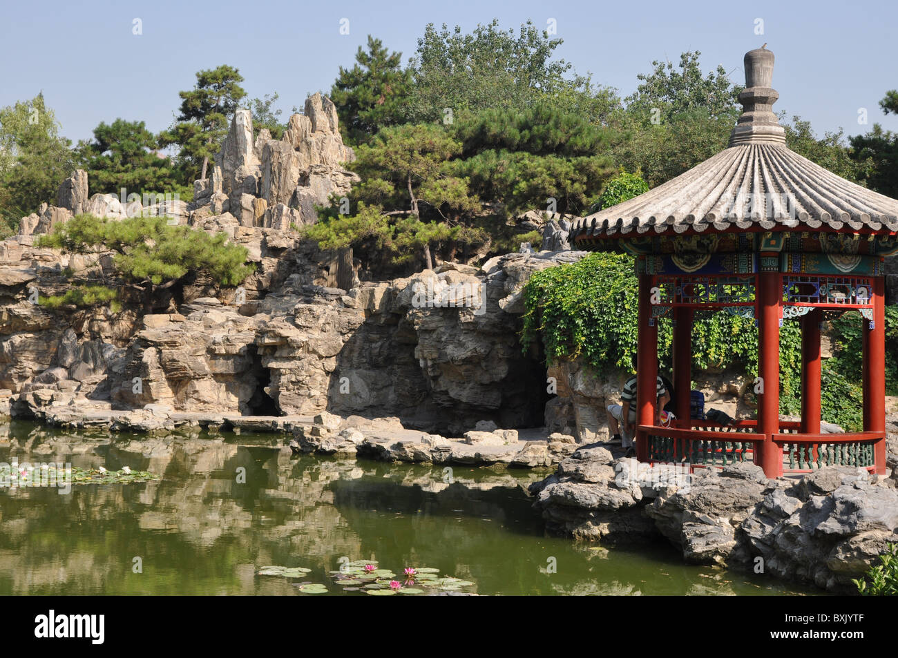 Ri Tan Park, Pond, Tree, Outdoor, Beijing, China Stock Photo - Alamy