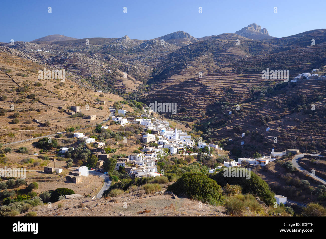 Village of Agapi, on the Greek Cyclade island of Tinos Stock Photo - Alamy
