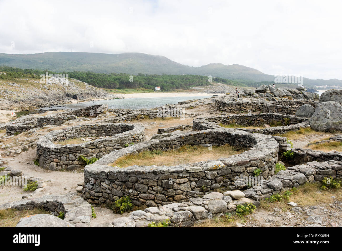 The Celtic settlement of Castro de Barona, Galicia Spain Stock Photo ...
