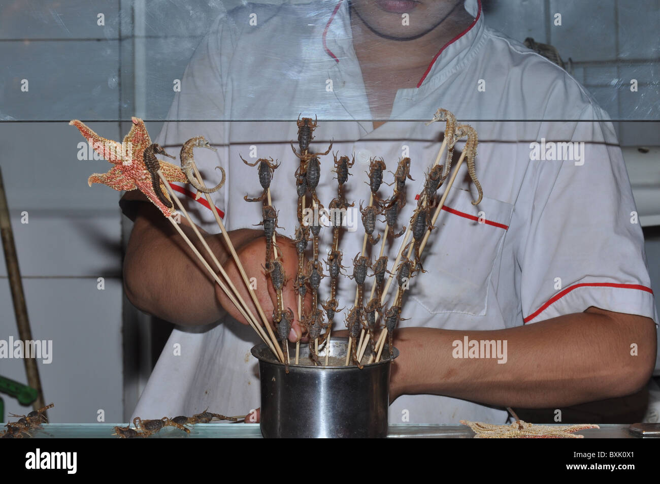 Food Market, Scorpion, Starfish, Bat, Beijing, China Stock Photo - Alamy
