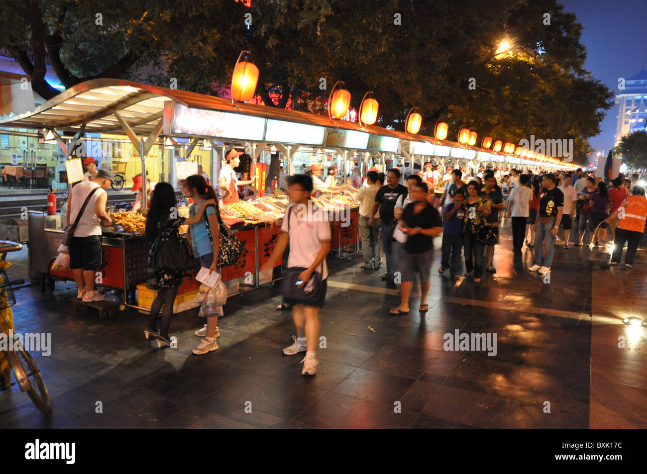 Traditional Food Market, Wangfujing Street, Beijing, China Stock Photo ...