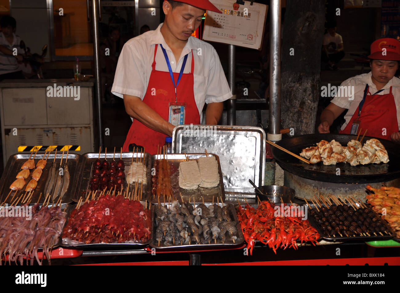 Traditional Food Market, Wangfujing Street, Beijing, China Stock Photo ...