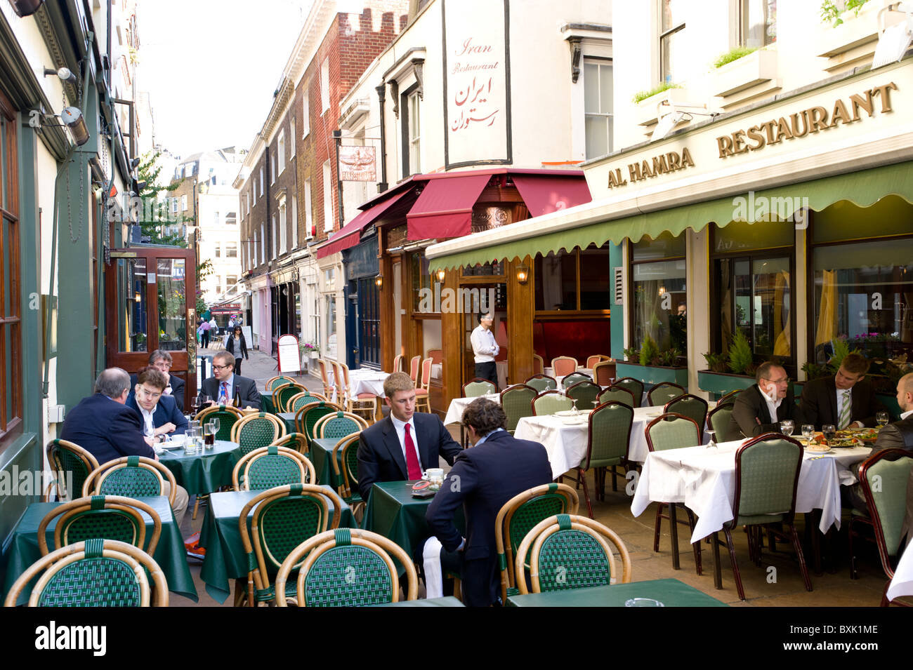 Restaurants in Shepherd Market, Mayfair, London, England, UK Stock ...
