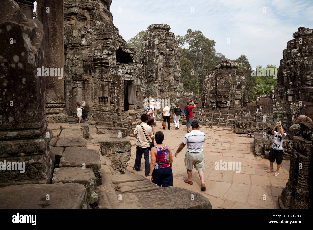 The Bayon Temple at Angkor Wat. Photo V.D Stock Photo - Alamy