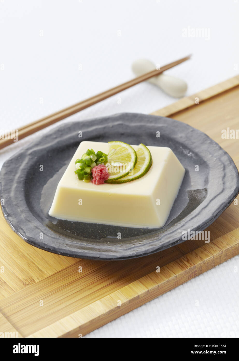 Tamago dofu, cold savory custard tofu Stock Photo - Alamy