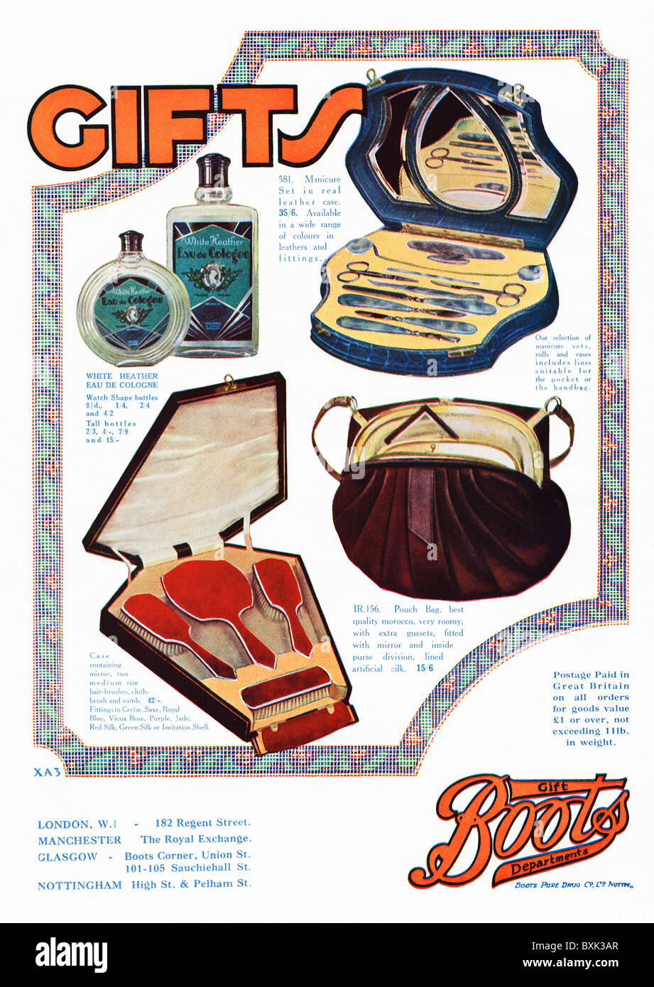 1920s uk boots magazine advert hi-res stock photography and images - Alamy