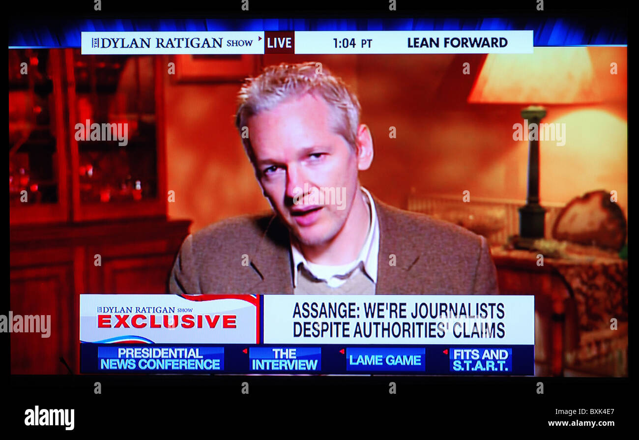 WikiLeaks founder Julian Assange speaking during exclusive interview on ...