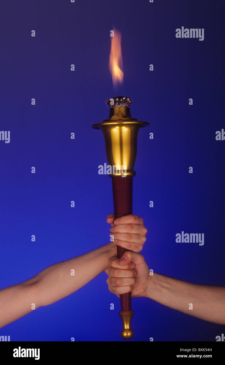 Ceremonial Olympic style torch Stock Photo - Alamy