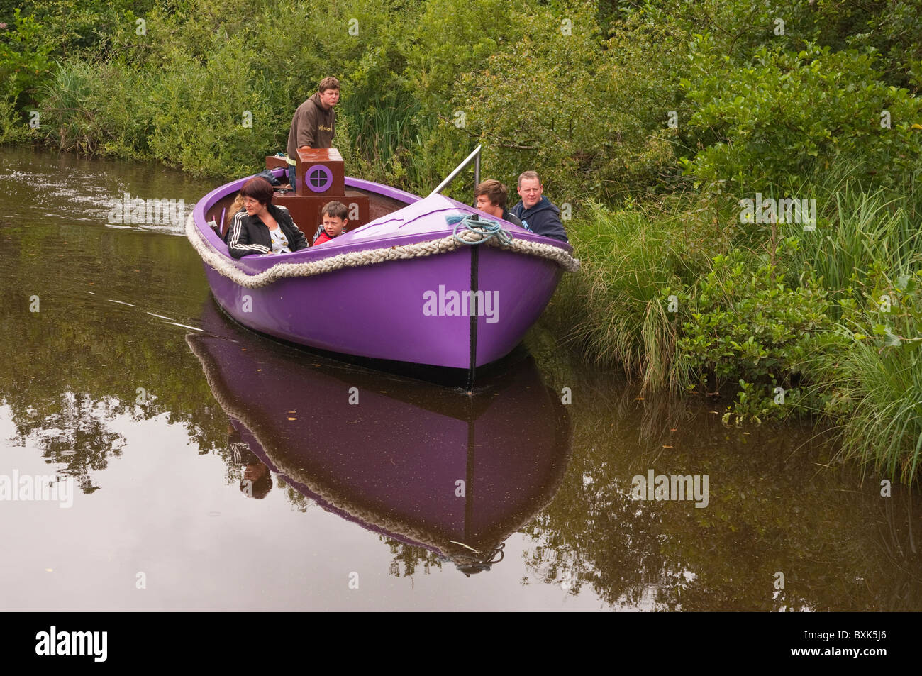 Visitors on the boat at Bewilderwood adventure park in Hoveton ...
