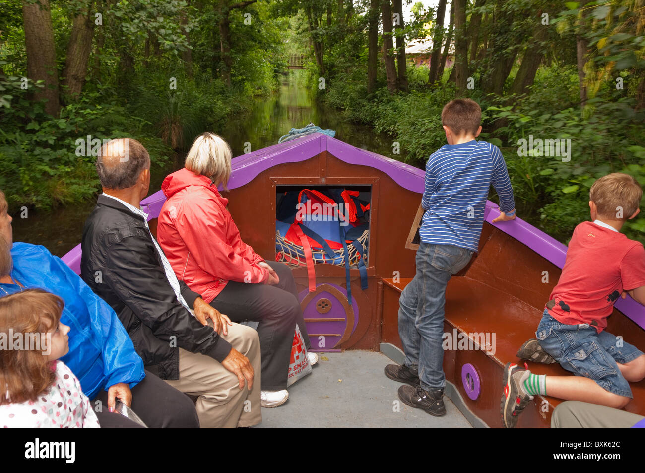 Visitors on the boat at Bewilderwood adventure park in Hoveton ...