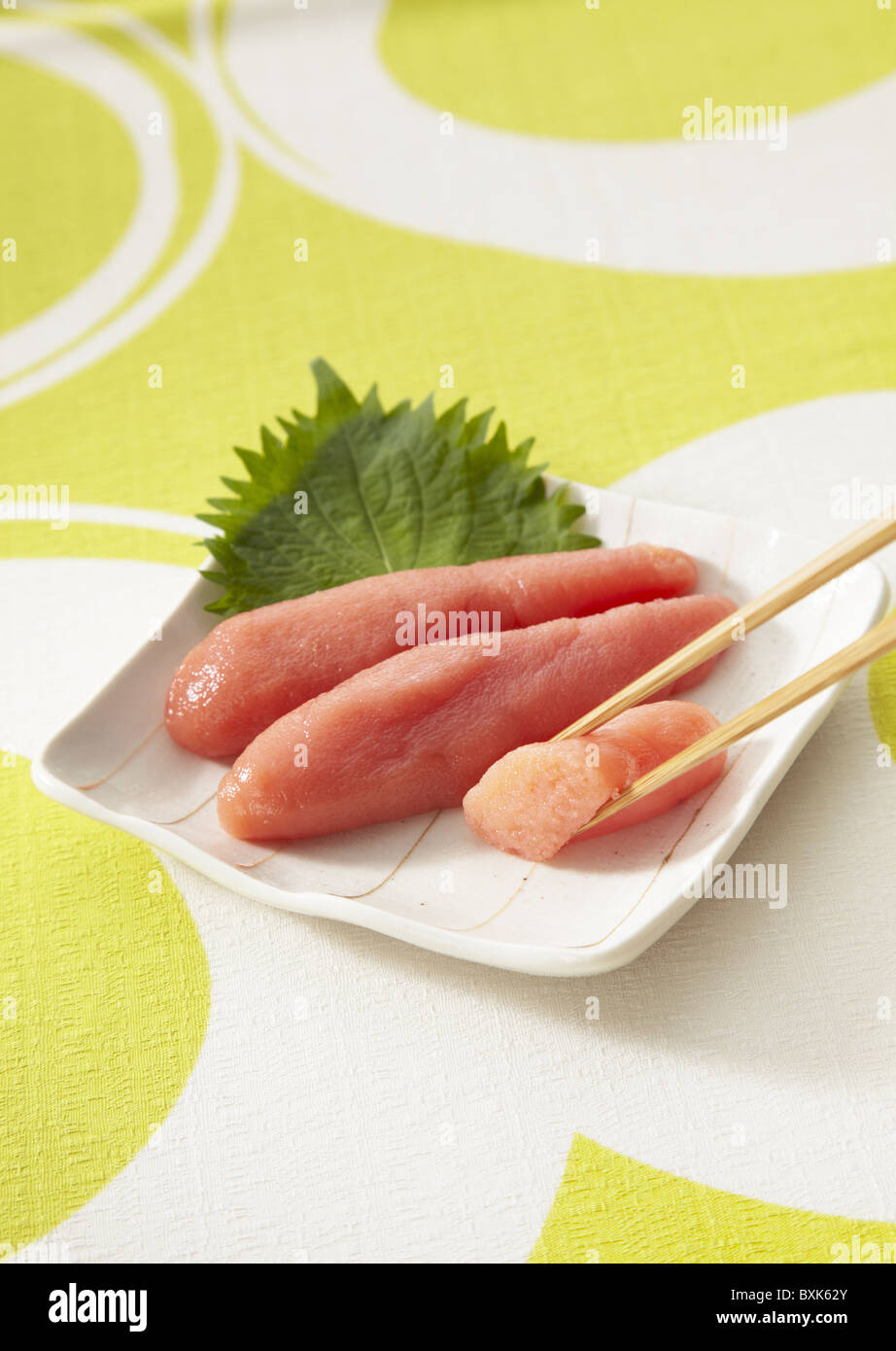 salted roe of Alaska pollock Stock Photo - Alamy