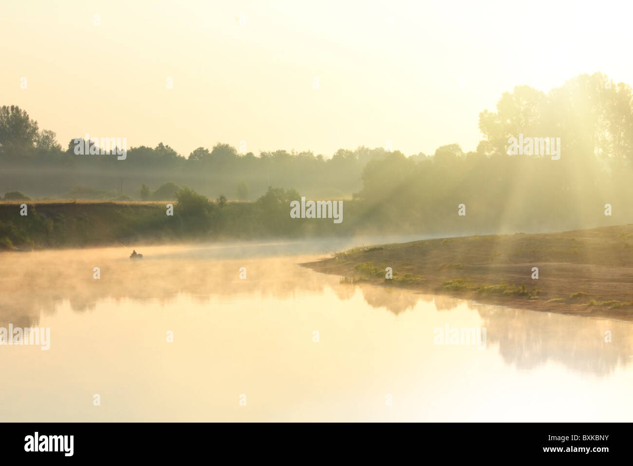 Summer fog at the river hi-res stock photography and images - Alamy