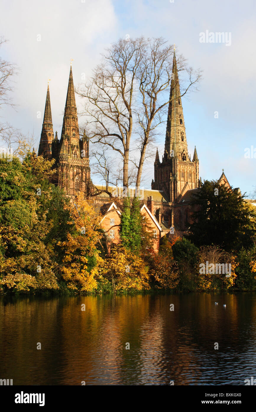 Uk england staffordshire lichfield cathedral hi-res stock photography ...