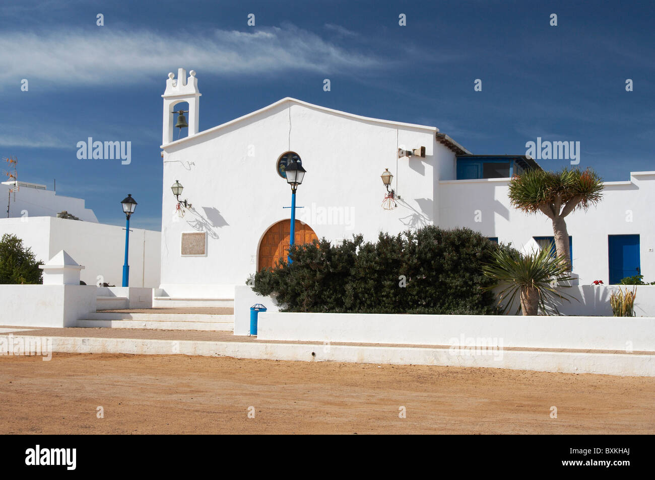 La Graciosa Island, Village Curch, Caleta Del Sebo Stock Photo - Alamy