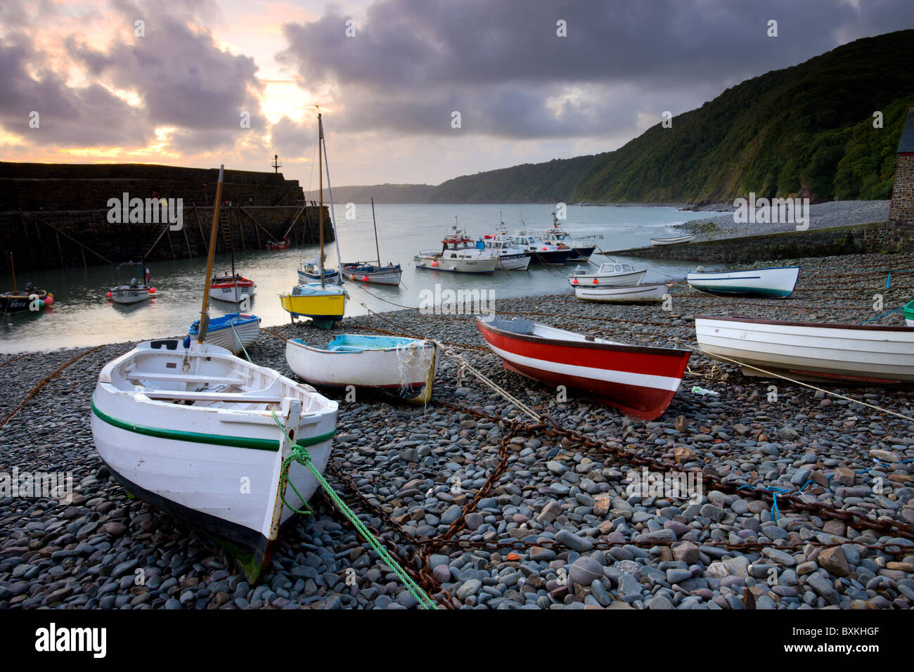 Clovelly harbour view hi-res stock photography and images - Alamy