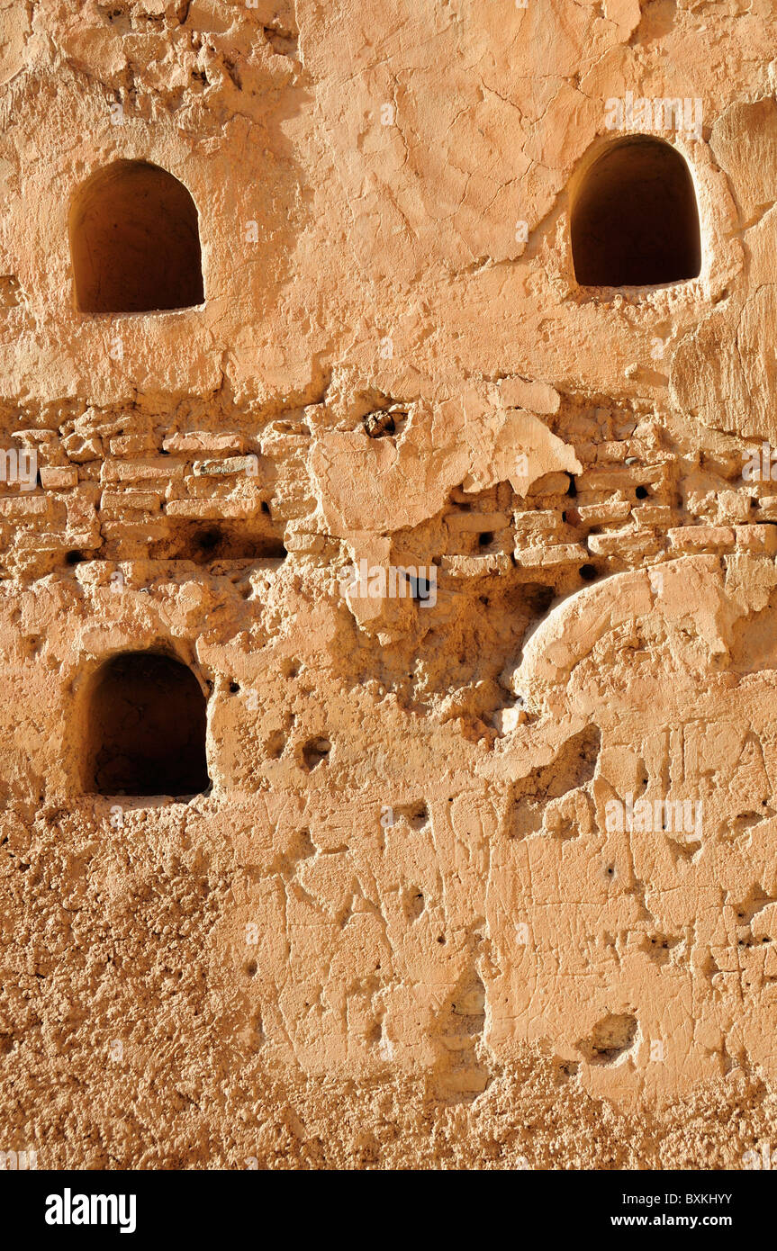 Pise walls at the ruins of Badii Palace, Marrakech, built by Saadien ...