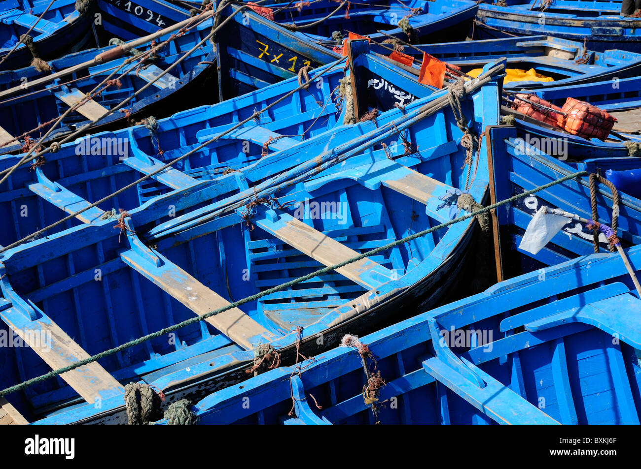 Blue fishing boats, Harbour Stock Photo - Alamy Blue fishing boats, Harbour Stock Photo - Alamy
