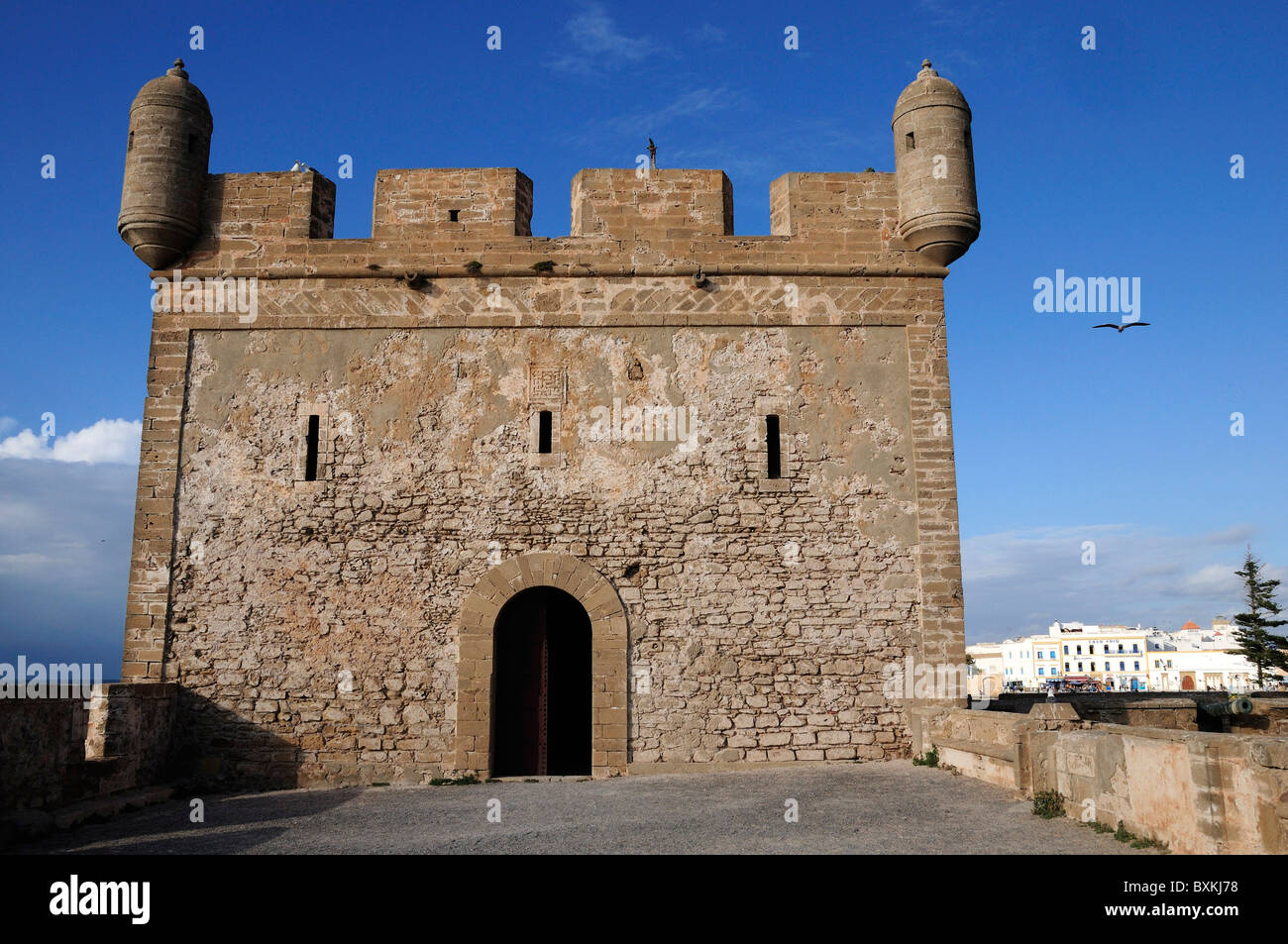 Rampart tower, Skala du Port Stock Photo - Alamy