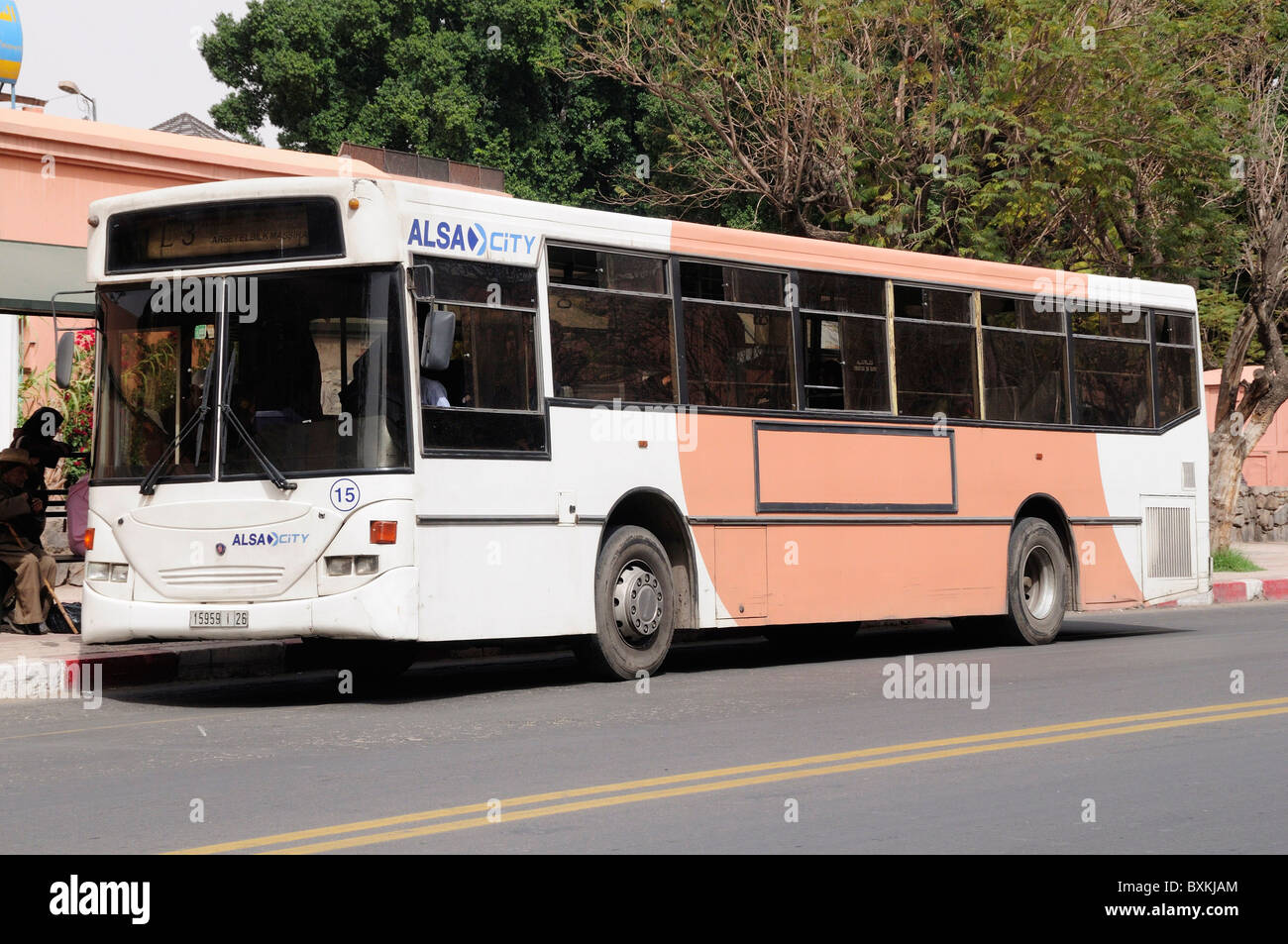 Public bus in Marrakech Stock Photo - Alamy