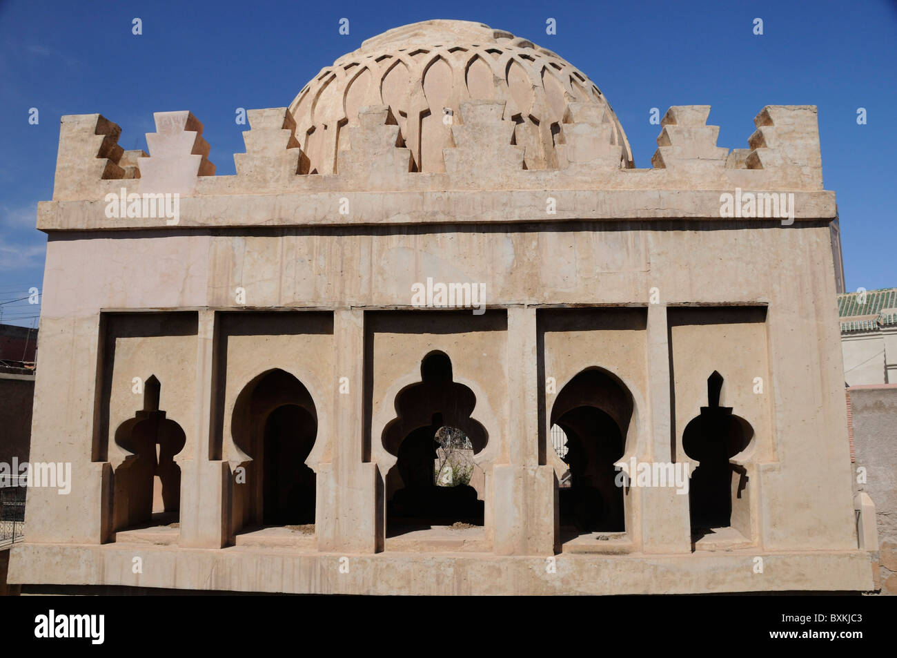 Dome and merlon (Christmas tree shaped) along the battlements of ...
