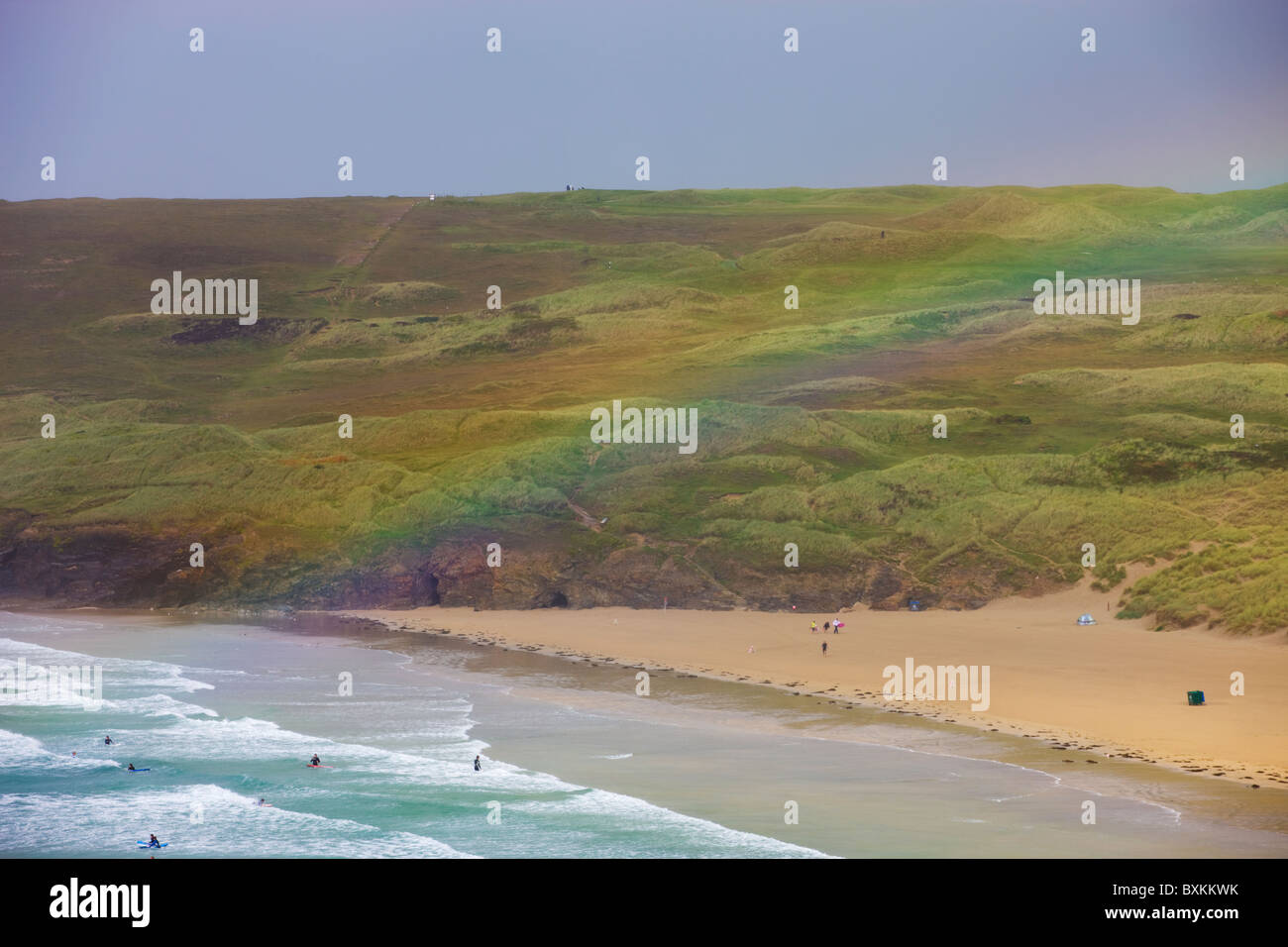 Beach perranporth hi-res stock photography and images - Alamy
