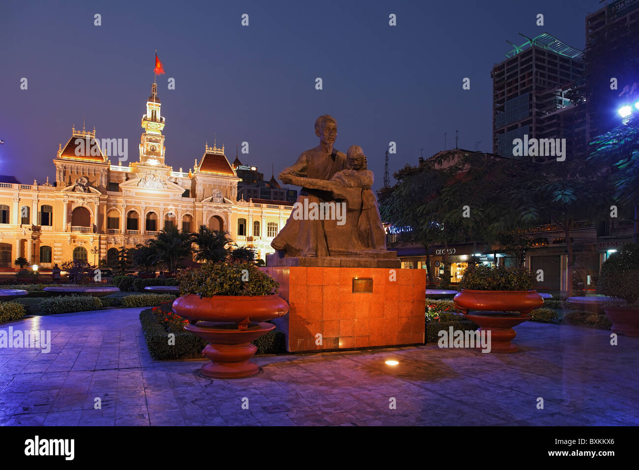 City Hall, Ho Chi Minh Statue, Sai Gon, Ho Chi Minh City, Vietnam Stock ...