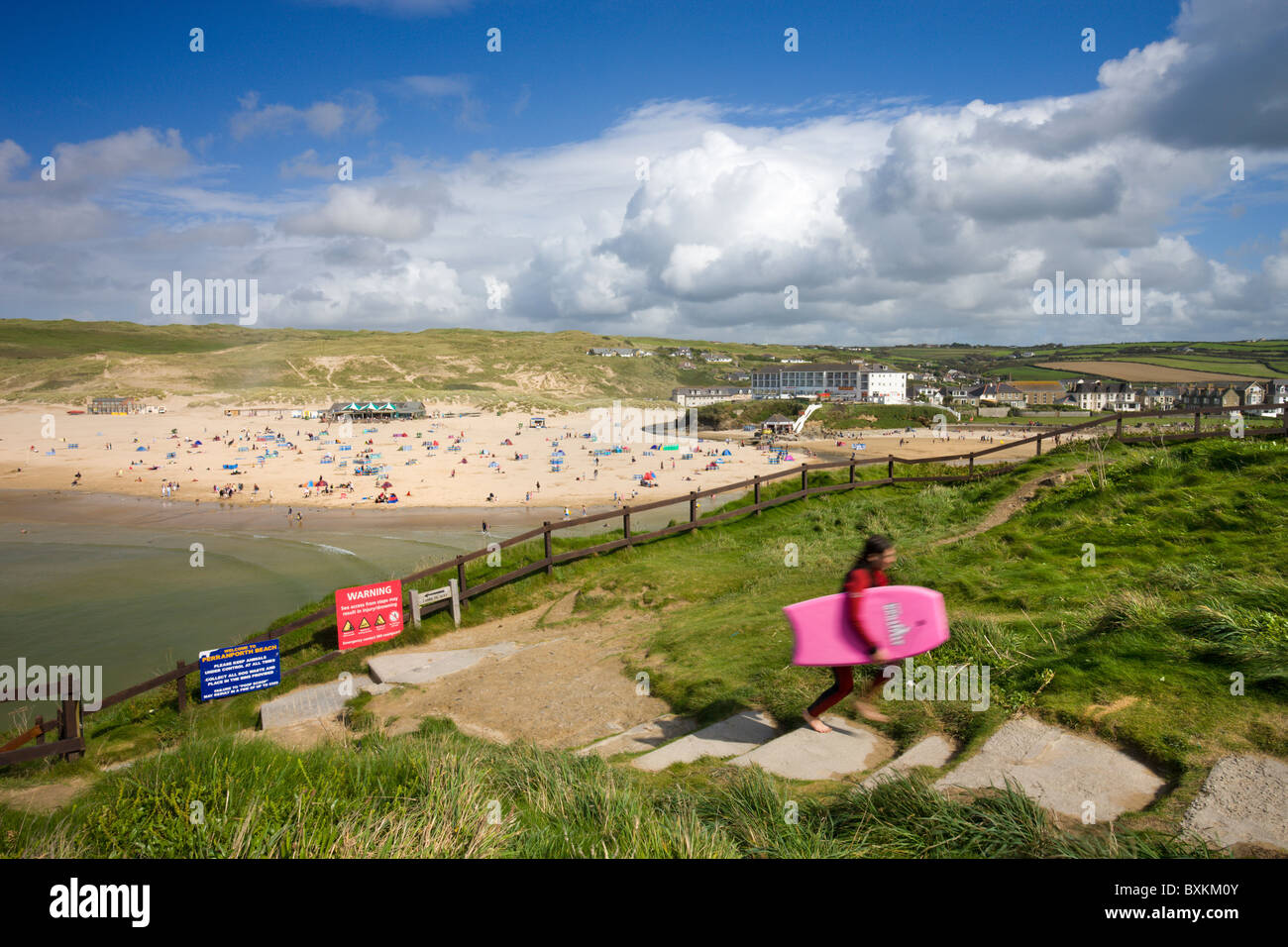 Beach perranporth hi-res stock photography and images - Alamy