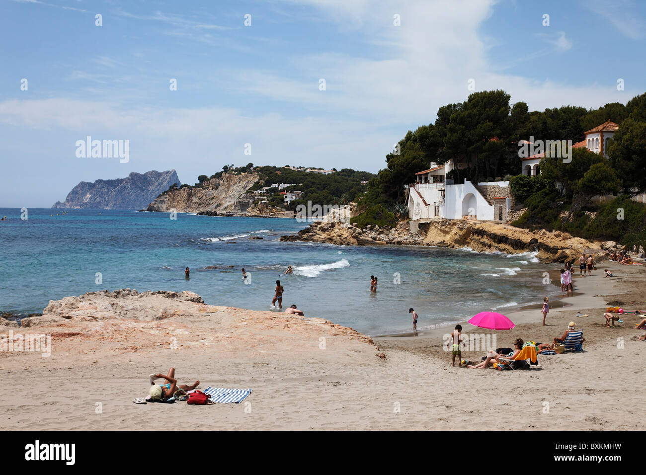 Beach life, Teulada Moraira, Alicante, Spain Stock Photo - Alamy