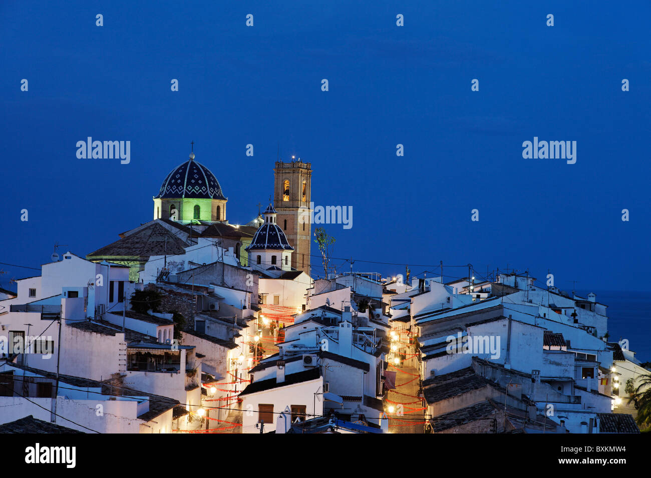 Nuestra Senora del Consuelo church, old town, Altea, Alicante, Spain ...