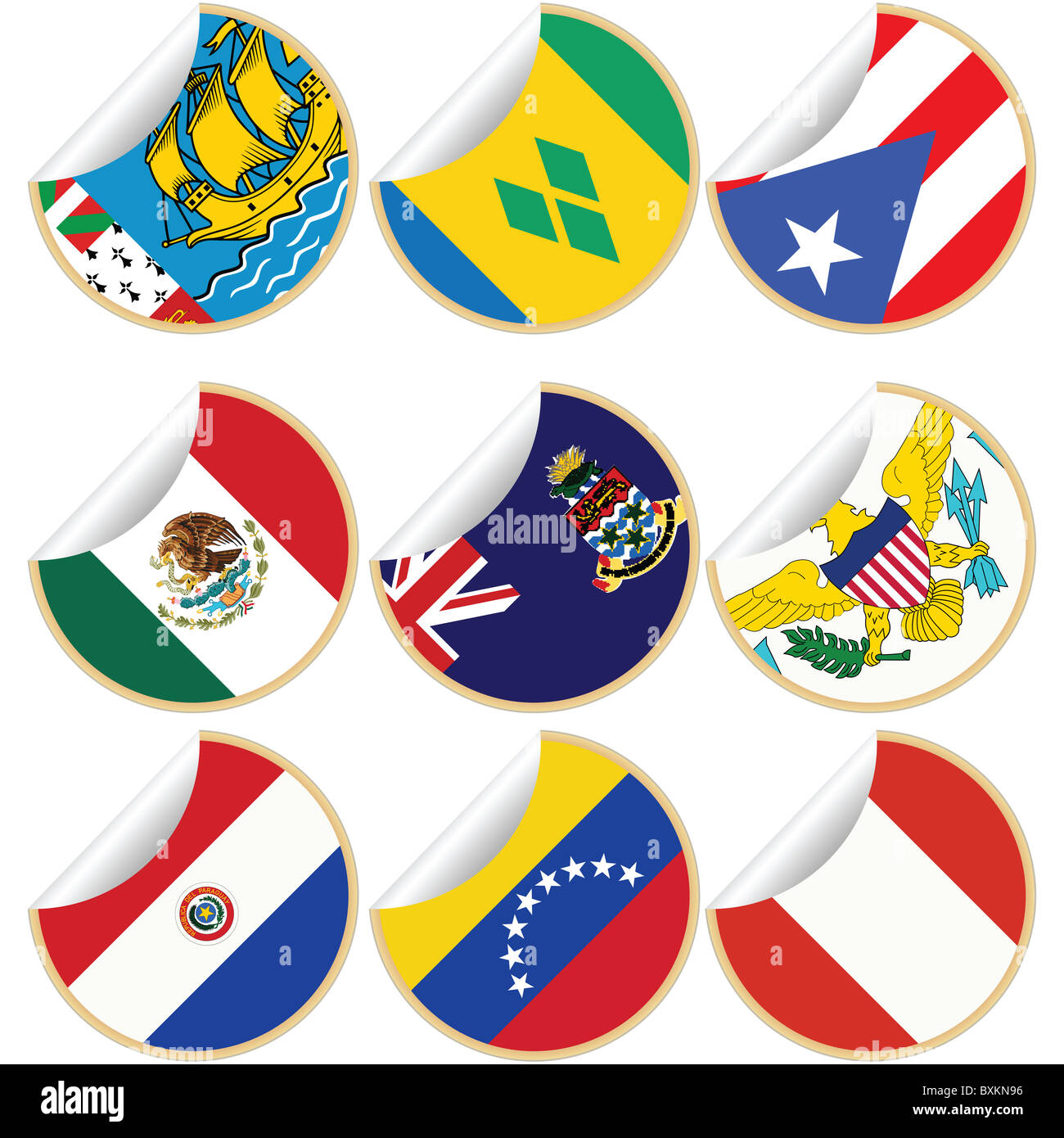 Collection of stickers/labels Stock Photo - Alamy