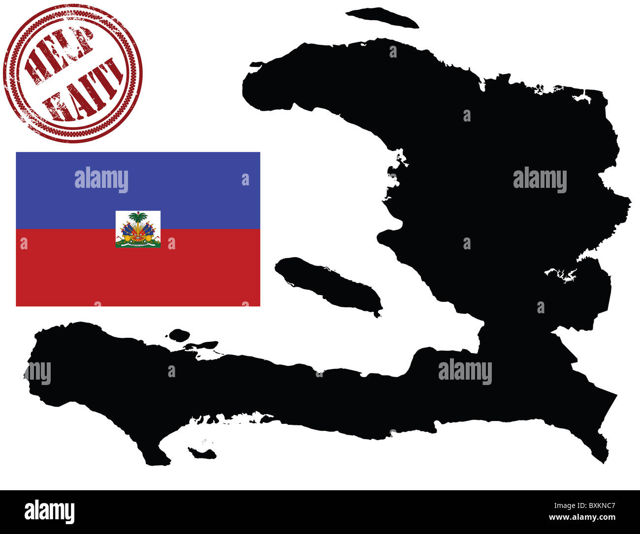 Map flag haiti hi-res stock photography and images - Alamy