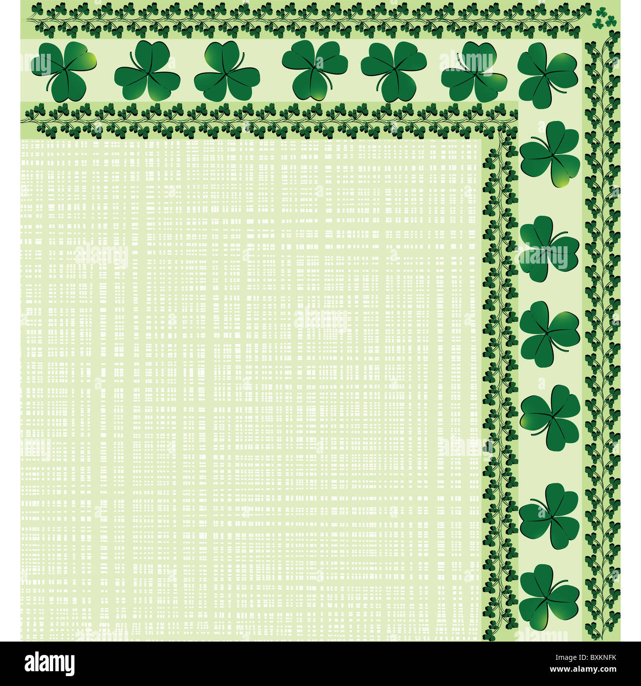 Border with clover Stock Photo - Alamy