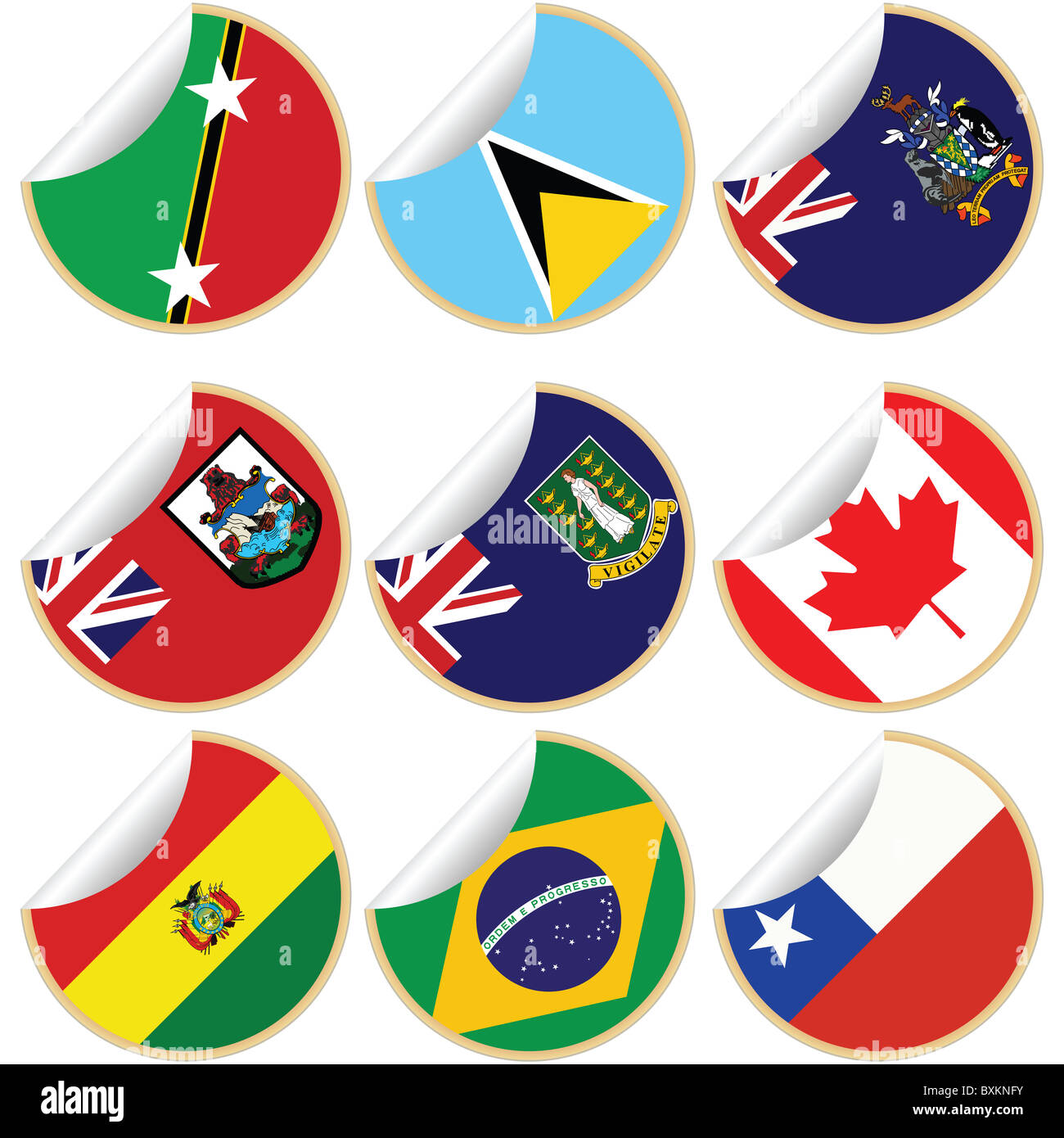 Collection of stickers/labels Stock Photo - Alamy