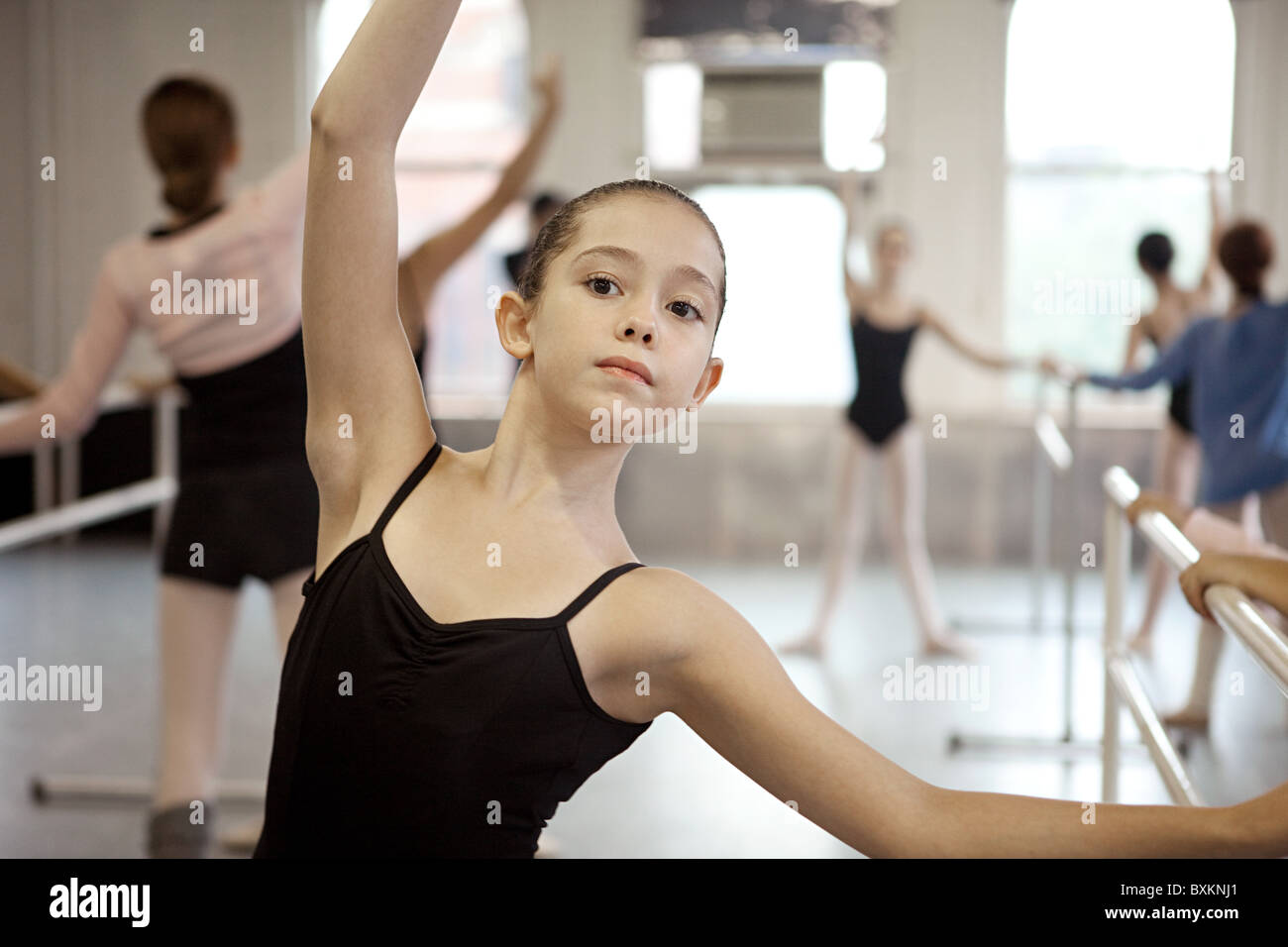 Girl in ballet class Stock Photo - Alamy