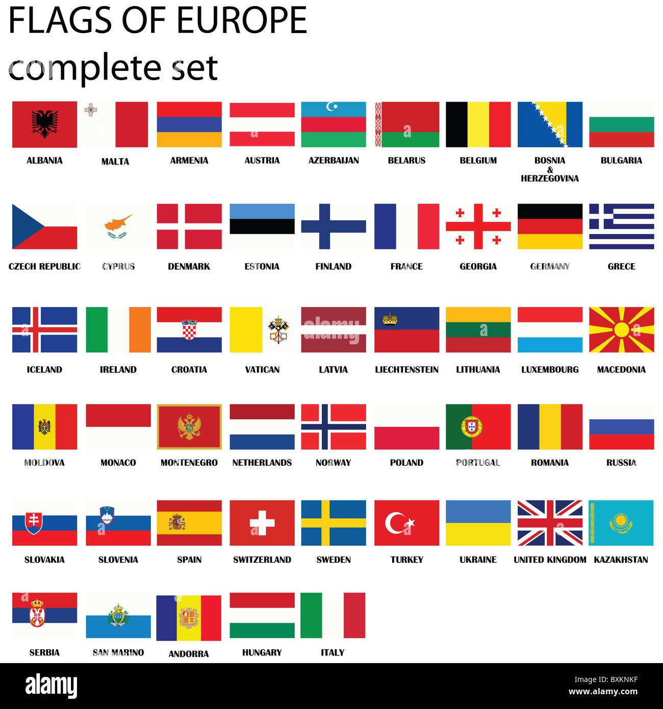 Flags of Europe Stock Photo - Alamy