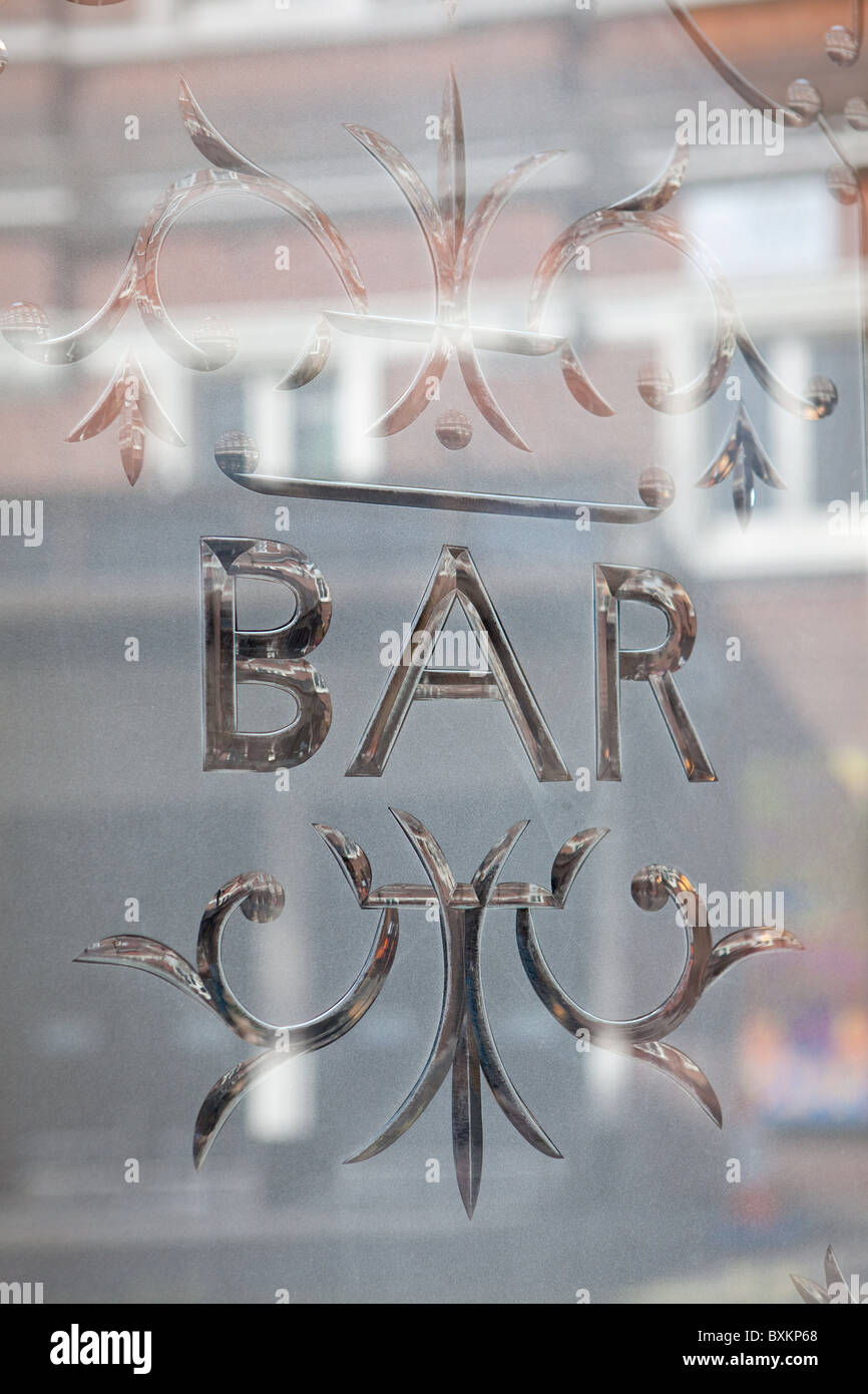 Bar window, London Stock Photo - Alamy