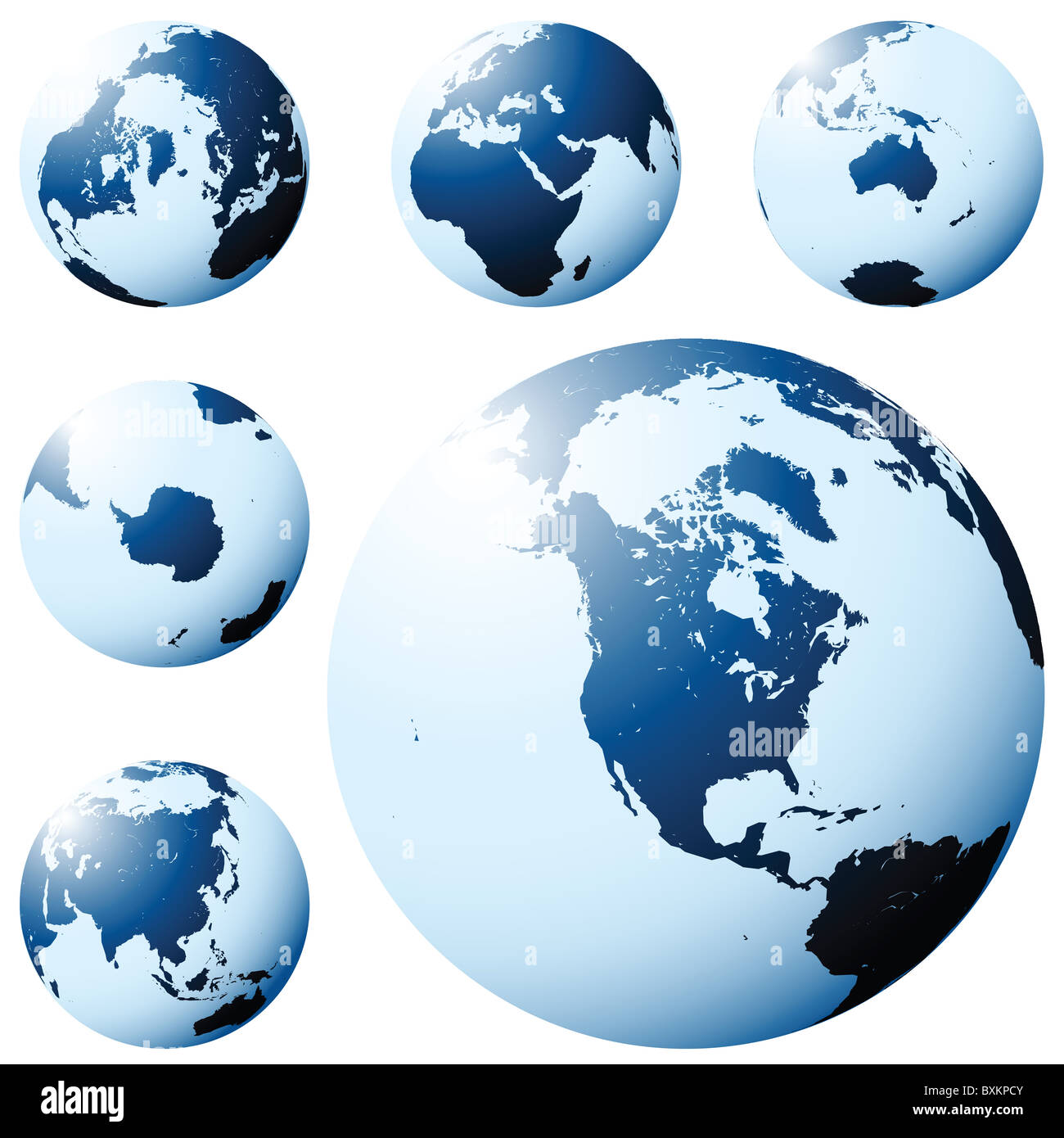 Earth spheres Cut Out Stock Images & Pictures - Alamy