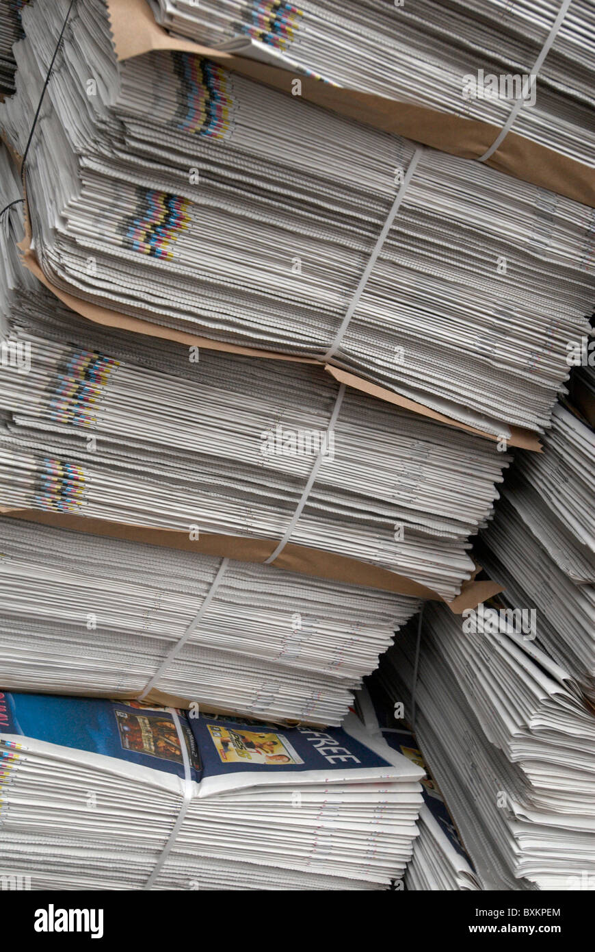 Stacks of newspapers Stock Photo - Alamy