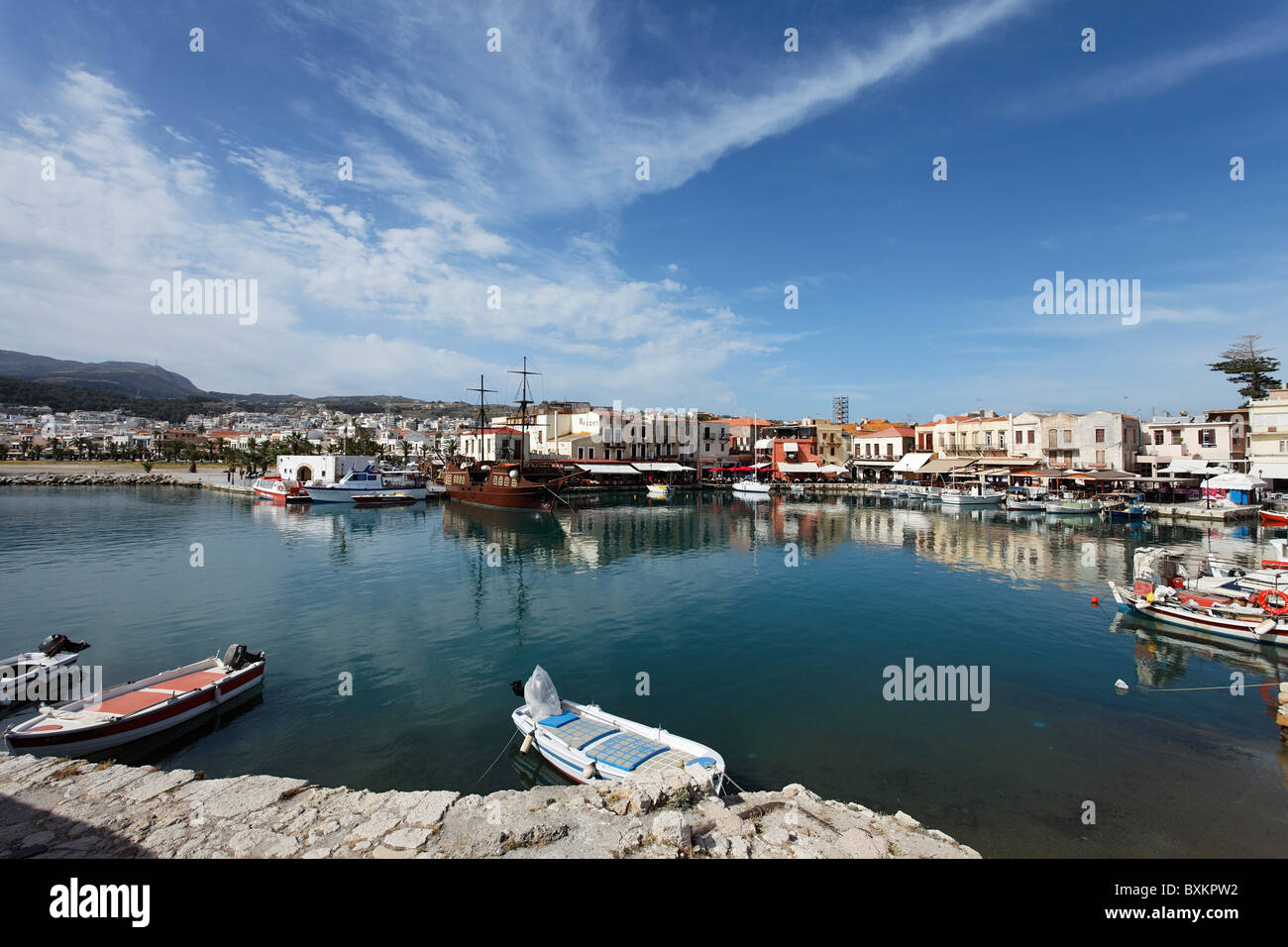 Old venetian port, Rethymnon, Crete, Greece Stock Photo - Alamy