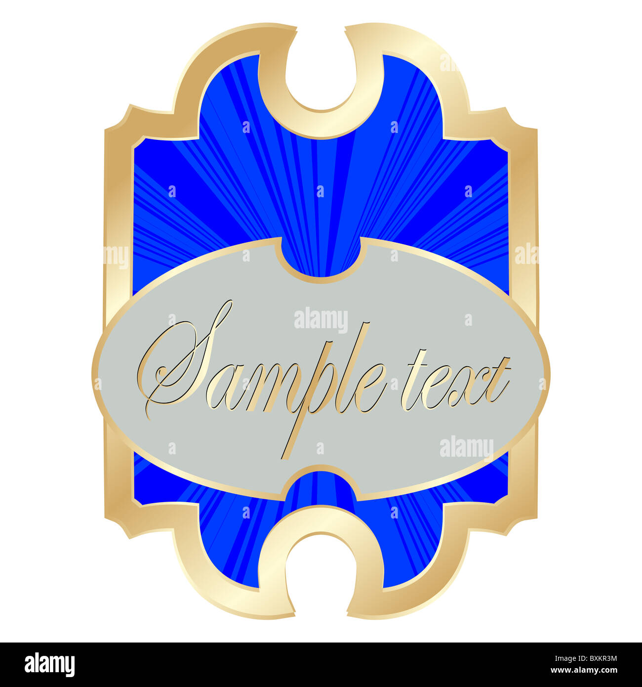 Gold frame label Stock Photo - Alamy