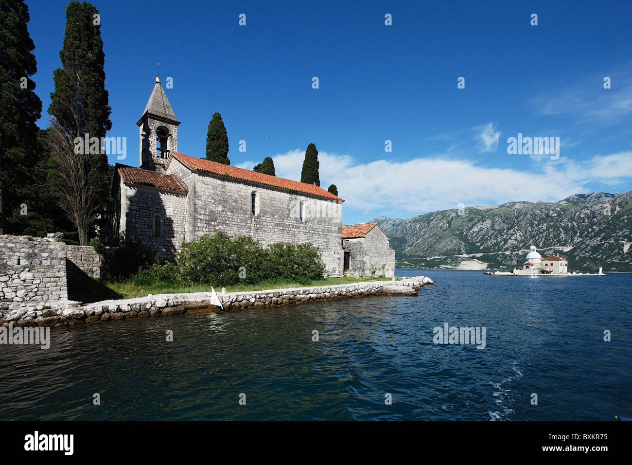 Perast Church and Island, Gospa od Skrpjela. Island Sveti Dorde, Perast ...