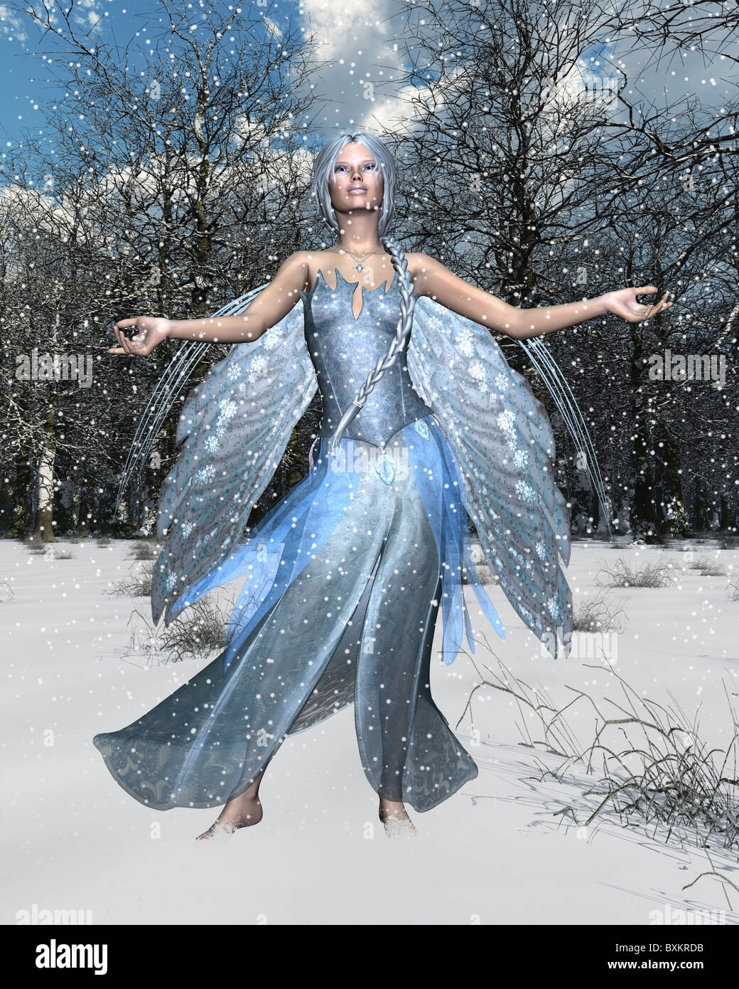 Fairy Spirit of Winter Stock Photo - Alamy